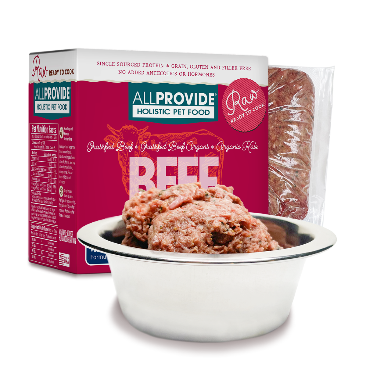 Dog Raw Ready-to-Cook Beef 1lb – Allprovide