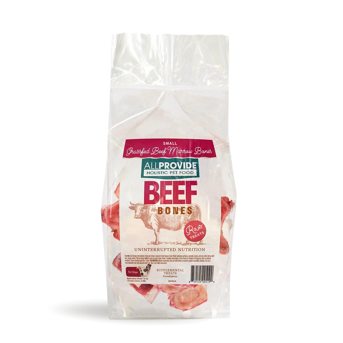 Raw Beef Marrow Bone Small 6pc – Allprovide